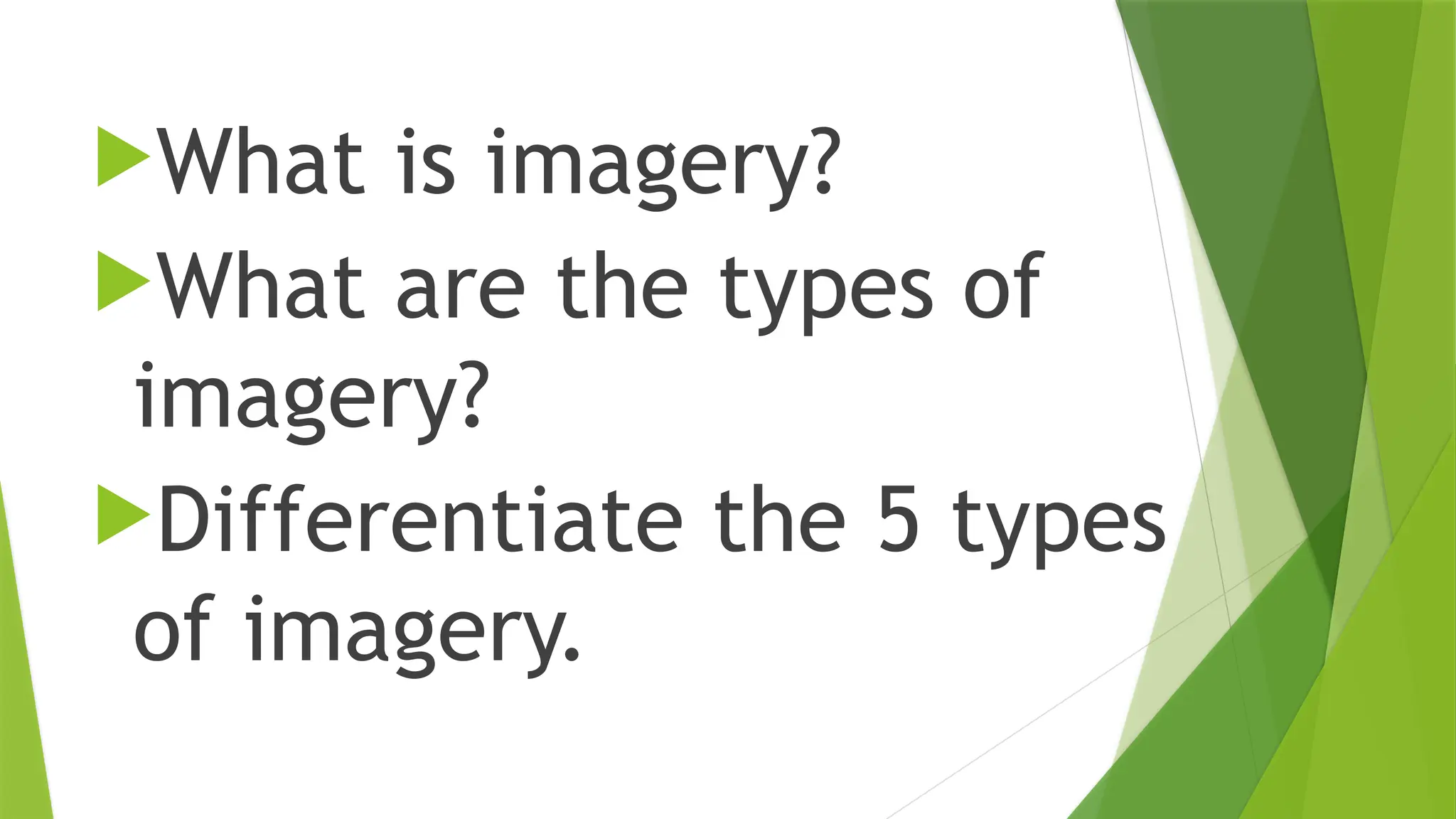 imagery-exercises English 9 for students. Pp | PPT