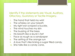 Imagery Poem Examples For Middle School