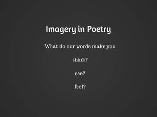 Imagery in poetry | PPT