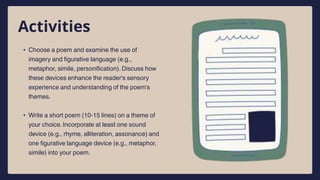 Elements Of Poetry PowerPoint With Sources | PDF
