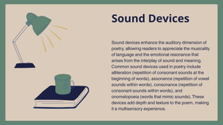 Elements Of Poetry PowerPoint With Sources | PDF