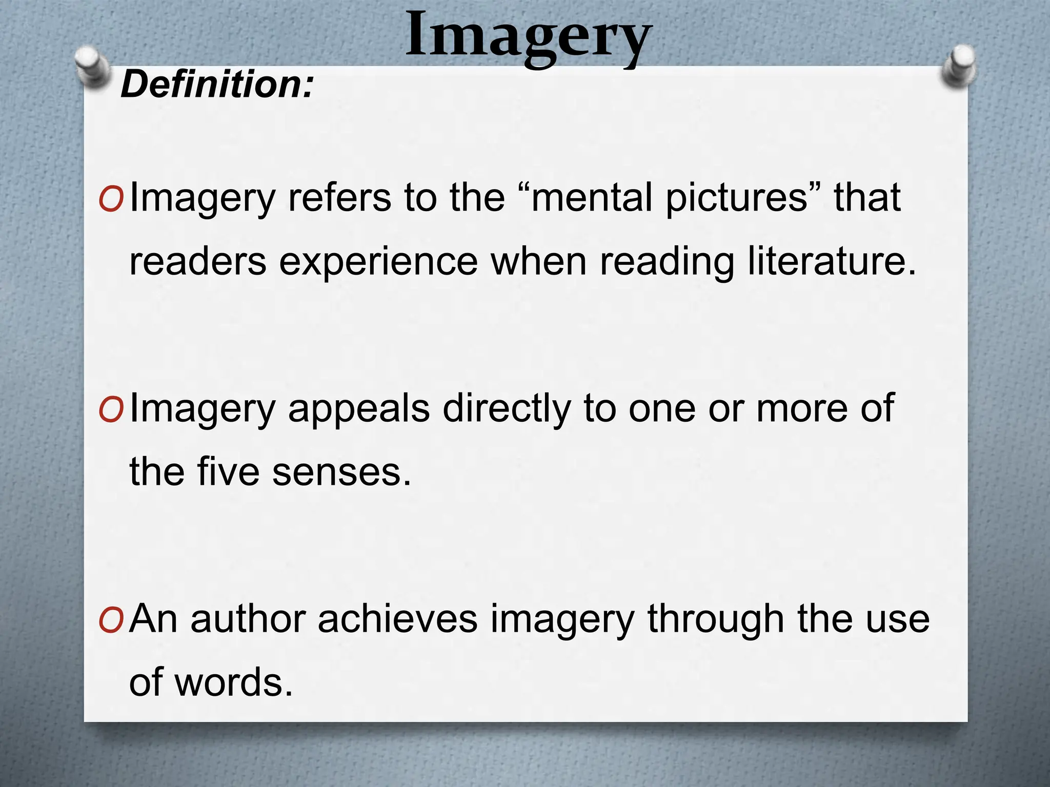 IMAGERY Powerpoint Presentation for Classroom Observation | PPTX