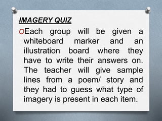 IMAGERY Powerpoint Presentation for Classroom Observation | PPTX