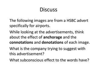 Images - Anchorage, Connotations and Dentotations | PPT