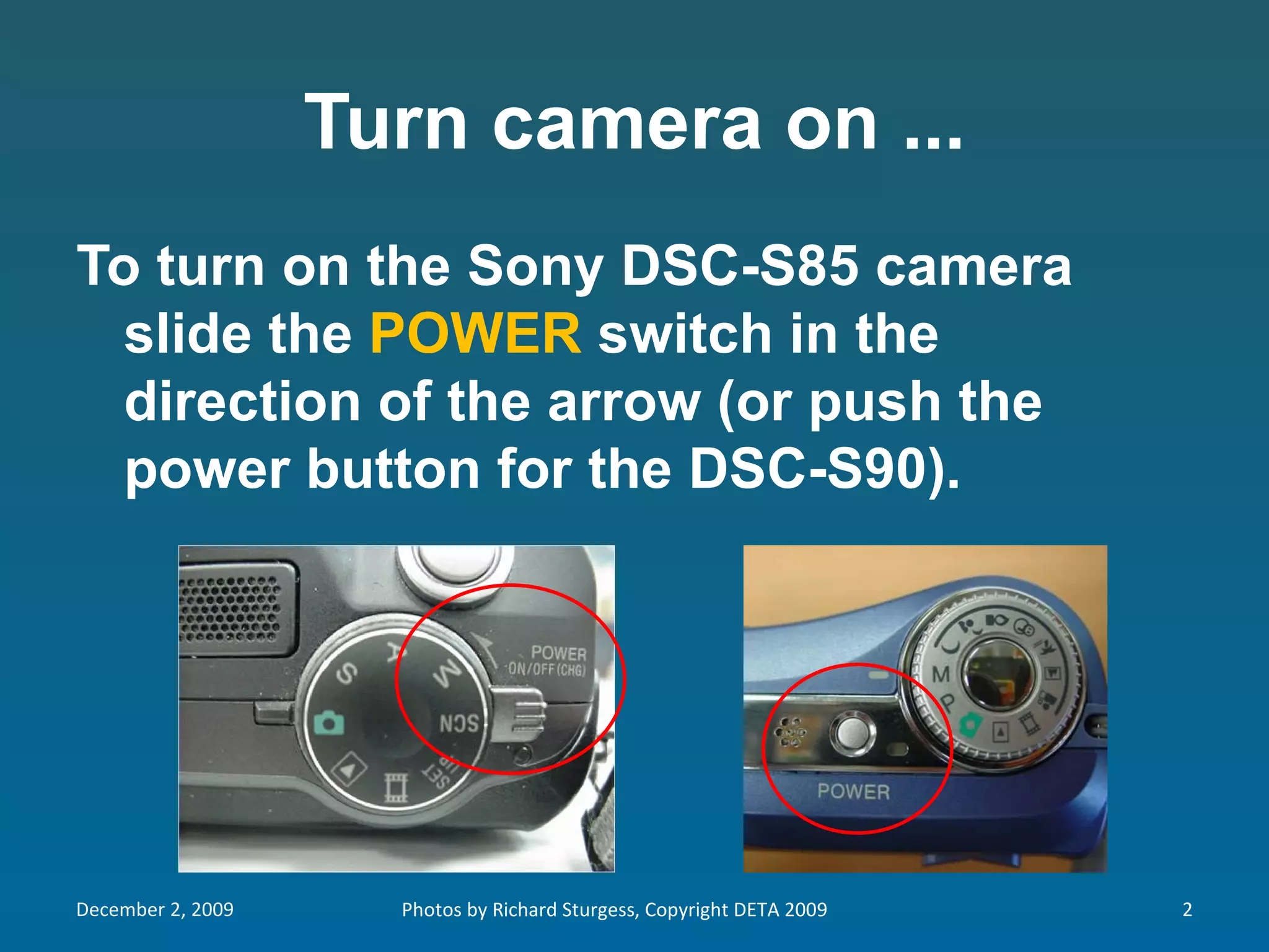 How to take photos with Sony DSC-S85 | PPT