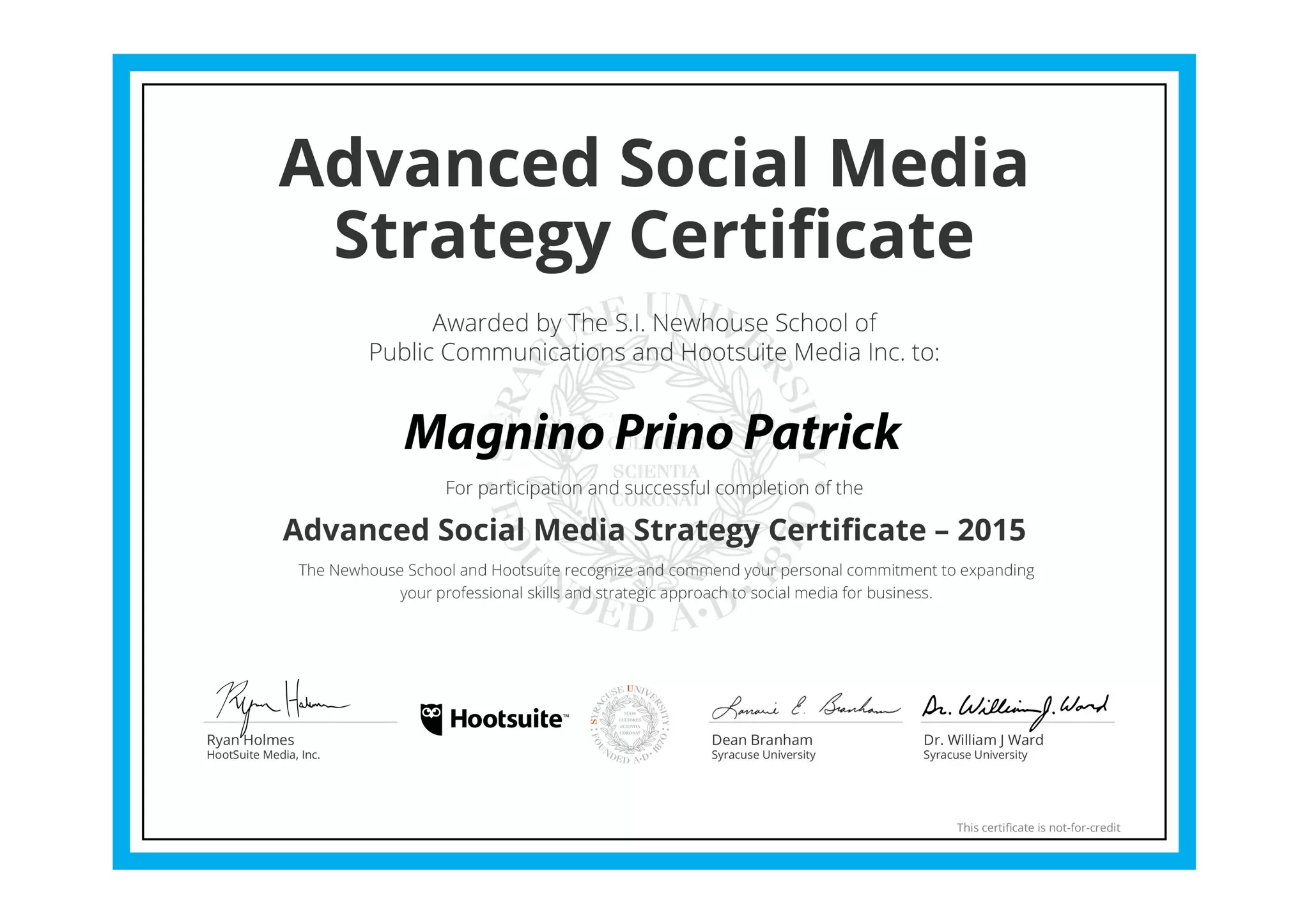 Advanced Social Media Strategy Certificate | PDF