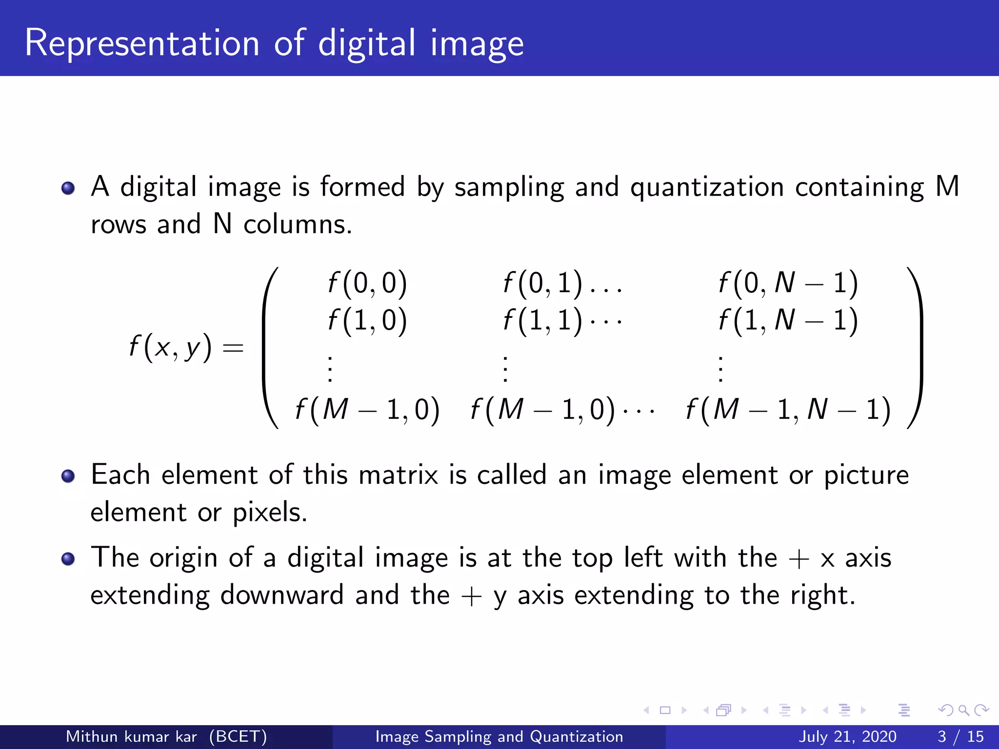 Image sampling and quantization | PDF