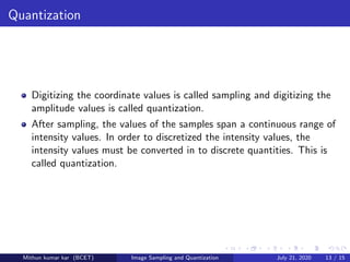 Image sampling and quantization | PDF