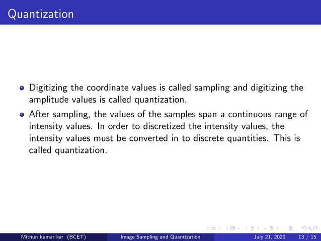 Image sampling and quantization | PDF