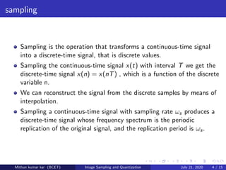 Image sampling and quantization | PDF