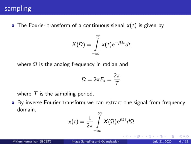 Image sampling and quantization | PPT