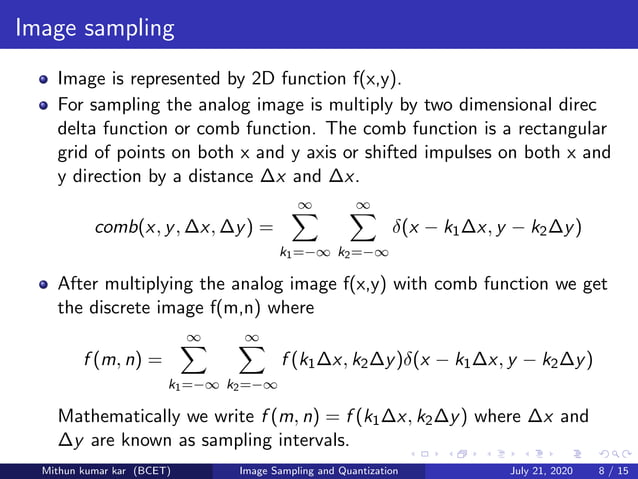Image sampling and quantization | PPT