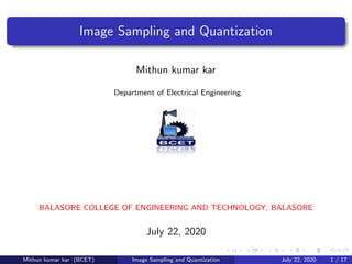 Image sampling and quantization | PDF