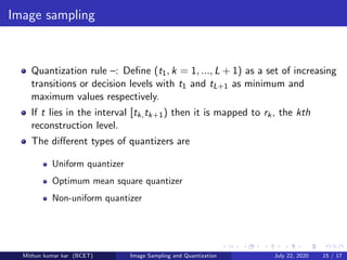 Image sampling and quantization | PDF