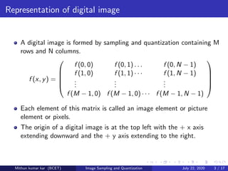 Image sampling and quantization | PDF