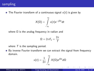 Image sampling and quantization | PDF
