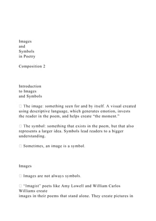 Images and Symbols in PoetryComposition 2Int.docx
