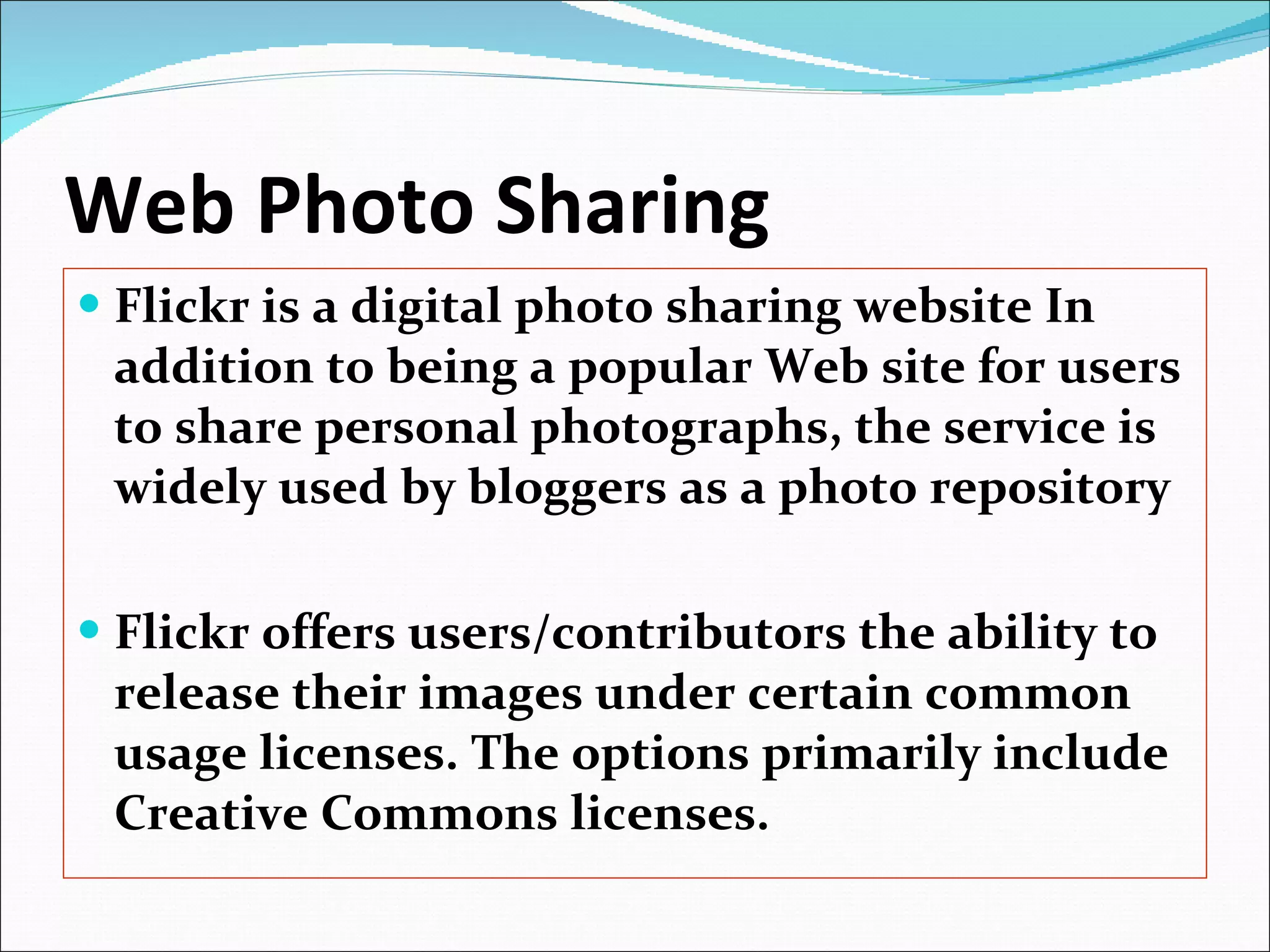 Flickr & Creative Commons Licenses | PPT