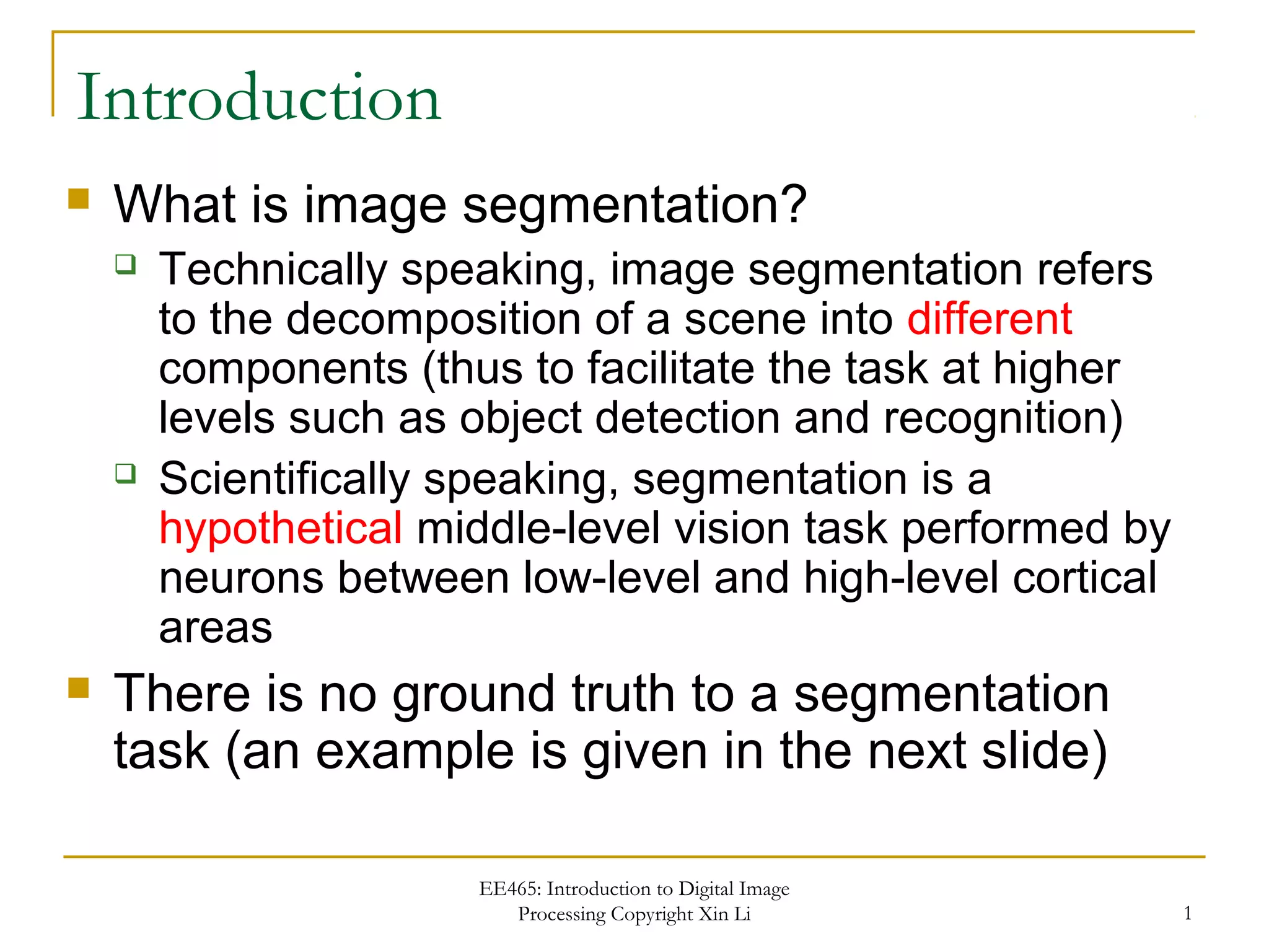 Image segmentation | PPT | Computing | Technology & Computing