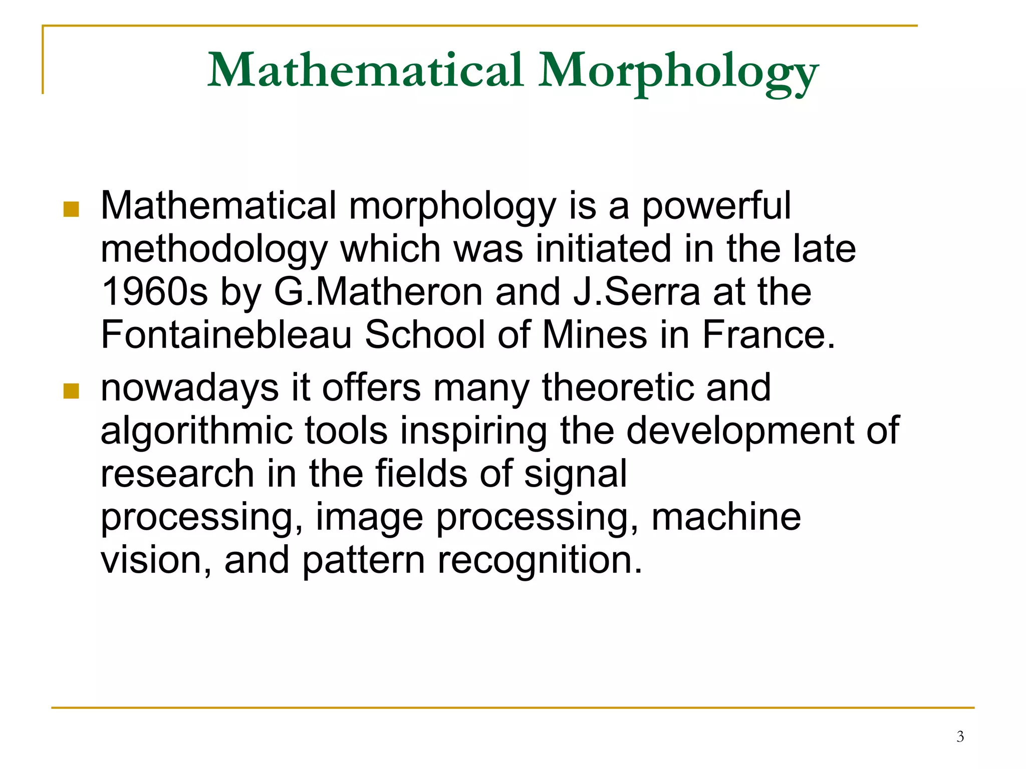 Image segmentation 3 morphology | PPT