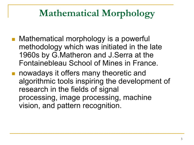 Image segmentation 3 morphology | PPT