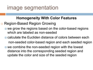 Image segmentation and defect detection techniques using homogeneity | PPT