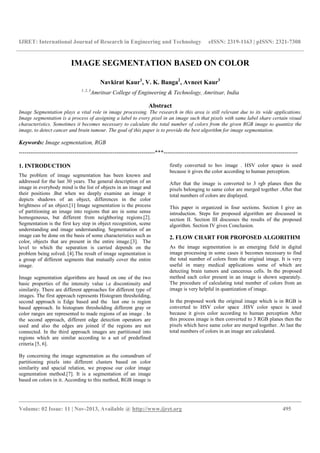 Image segmentation based on color | PDF