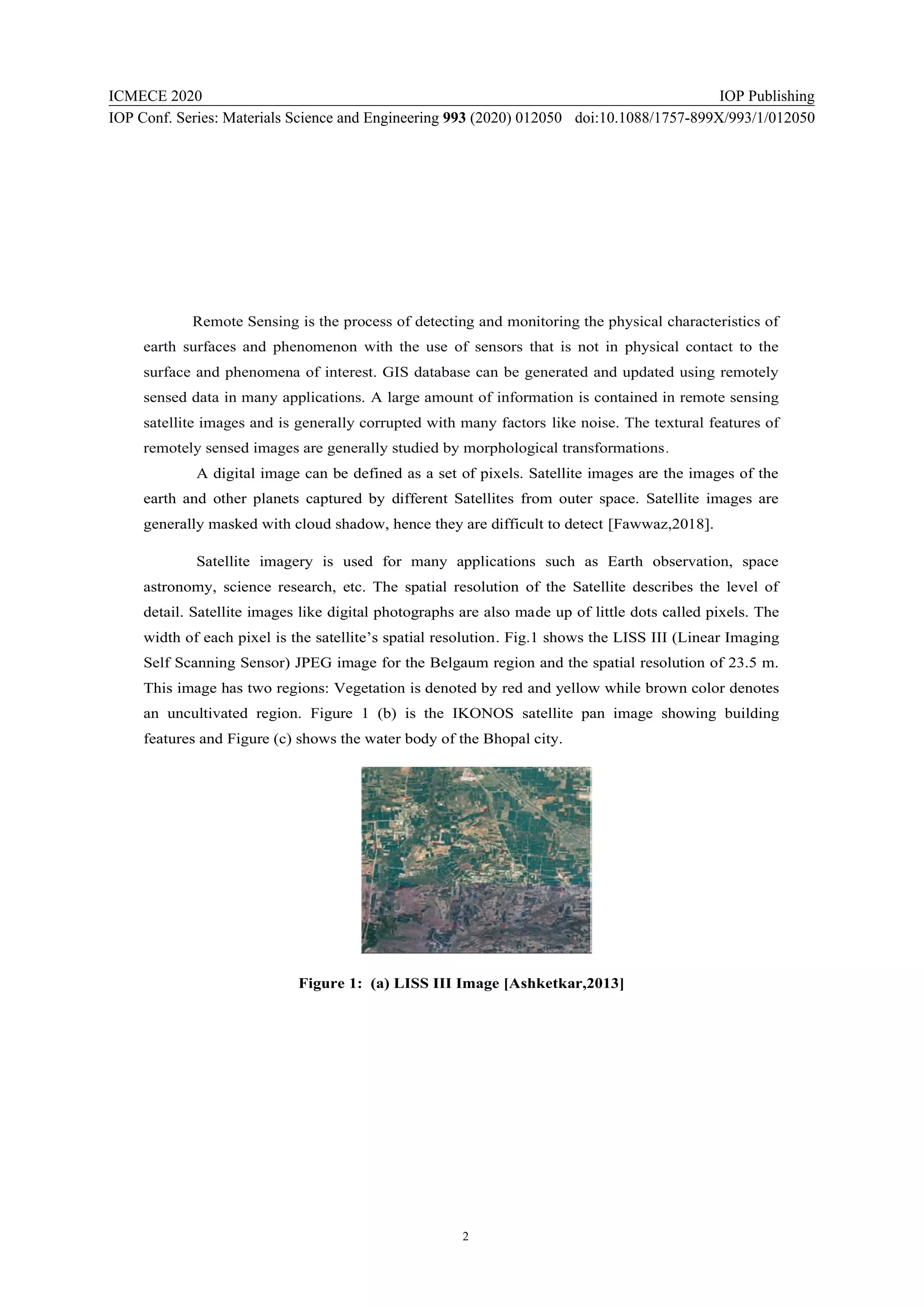 Image Segmentation Techniques For Remote Sensing Satellite Images Pdf
