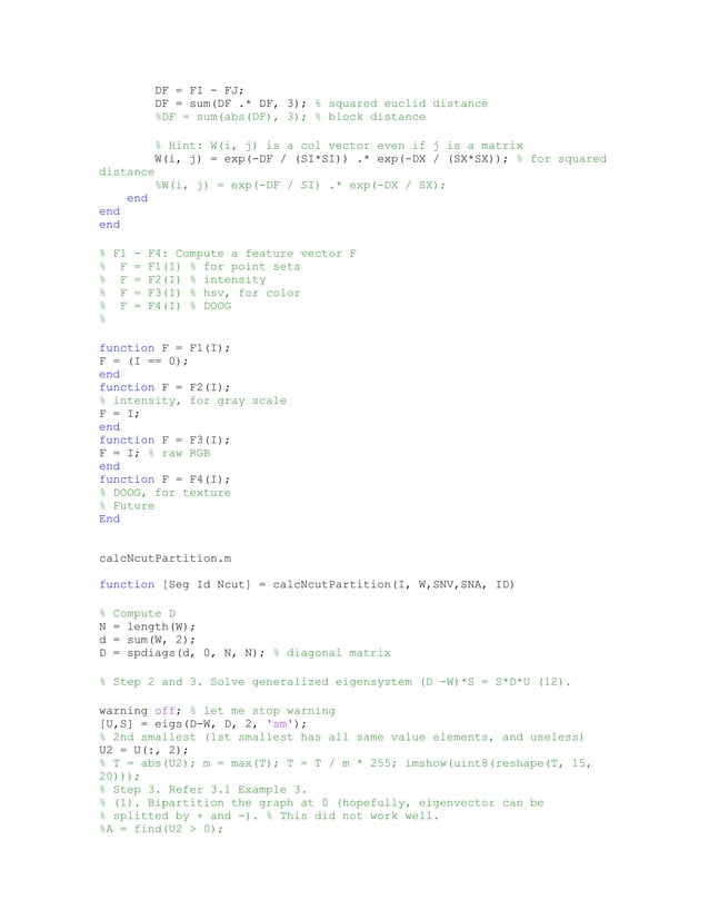 Image segmentation using normalized graph cut | PDF | 3-D Graphics | Computer Software and ...