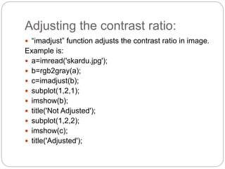 Images in matlab | PPT