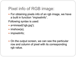 Images in matlab | PPTX