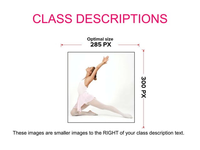Image Sizes for Dance Studios Web Design Websites | PPT