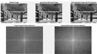Image Smoothening and Sharpening using Frequency Domain Filtering Technique; sampling and ...