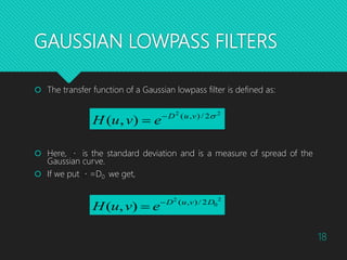 Image Smoothing using Frequency Domain Filters | PPTX