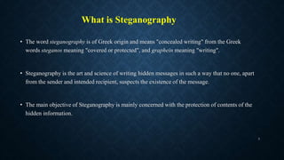 Image steganography and cryptography | PPTX