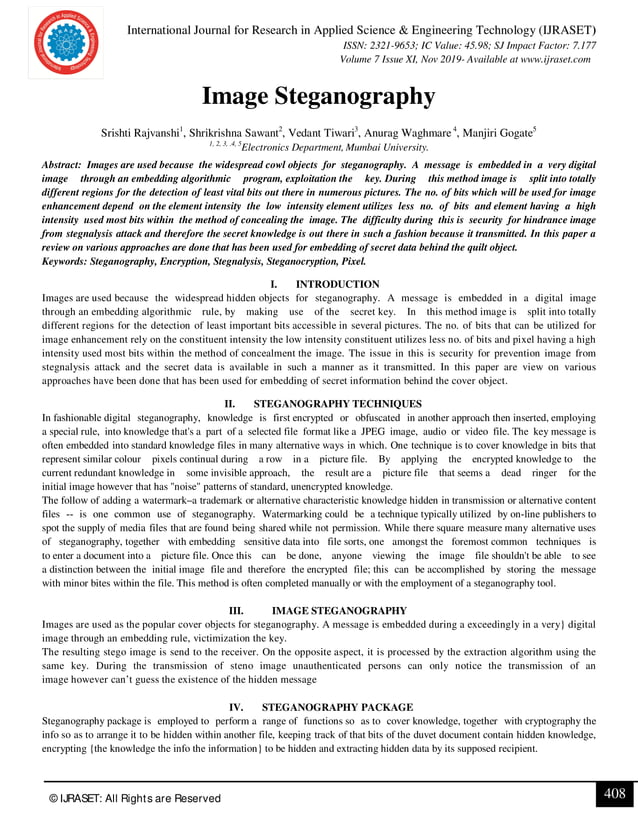 Image Steganography. Image Steganography. Image Steganography | PDF