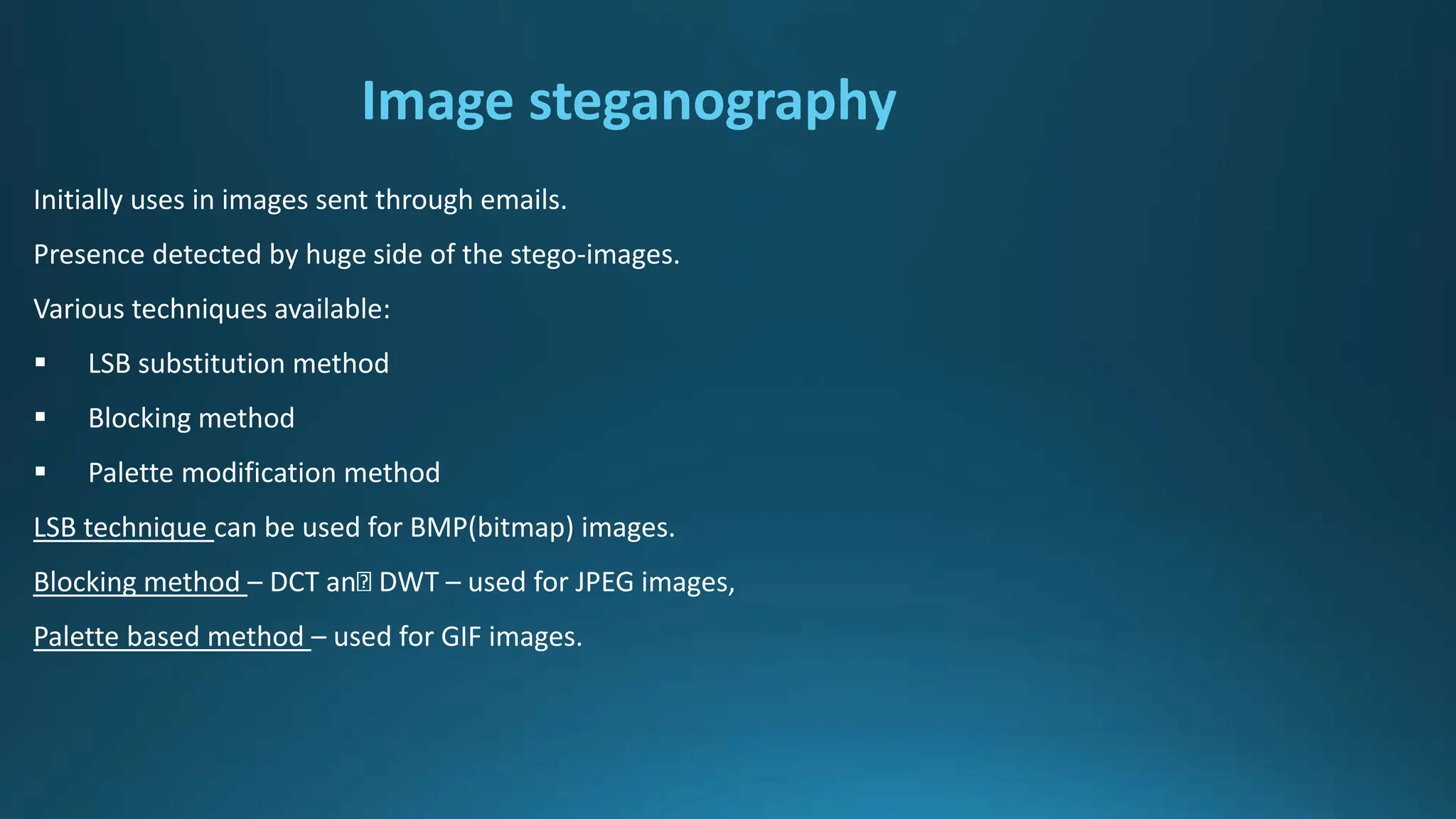 Image steganography in python with an ea | PPTX