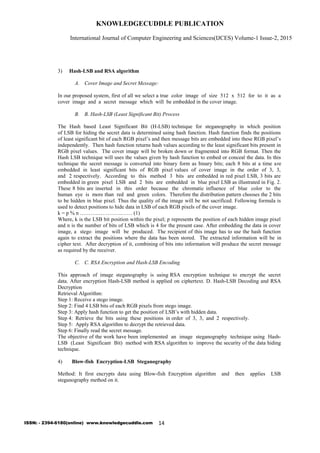 Image steganography techniques | PDF