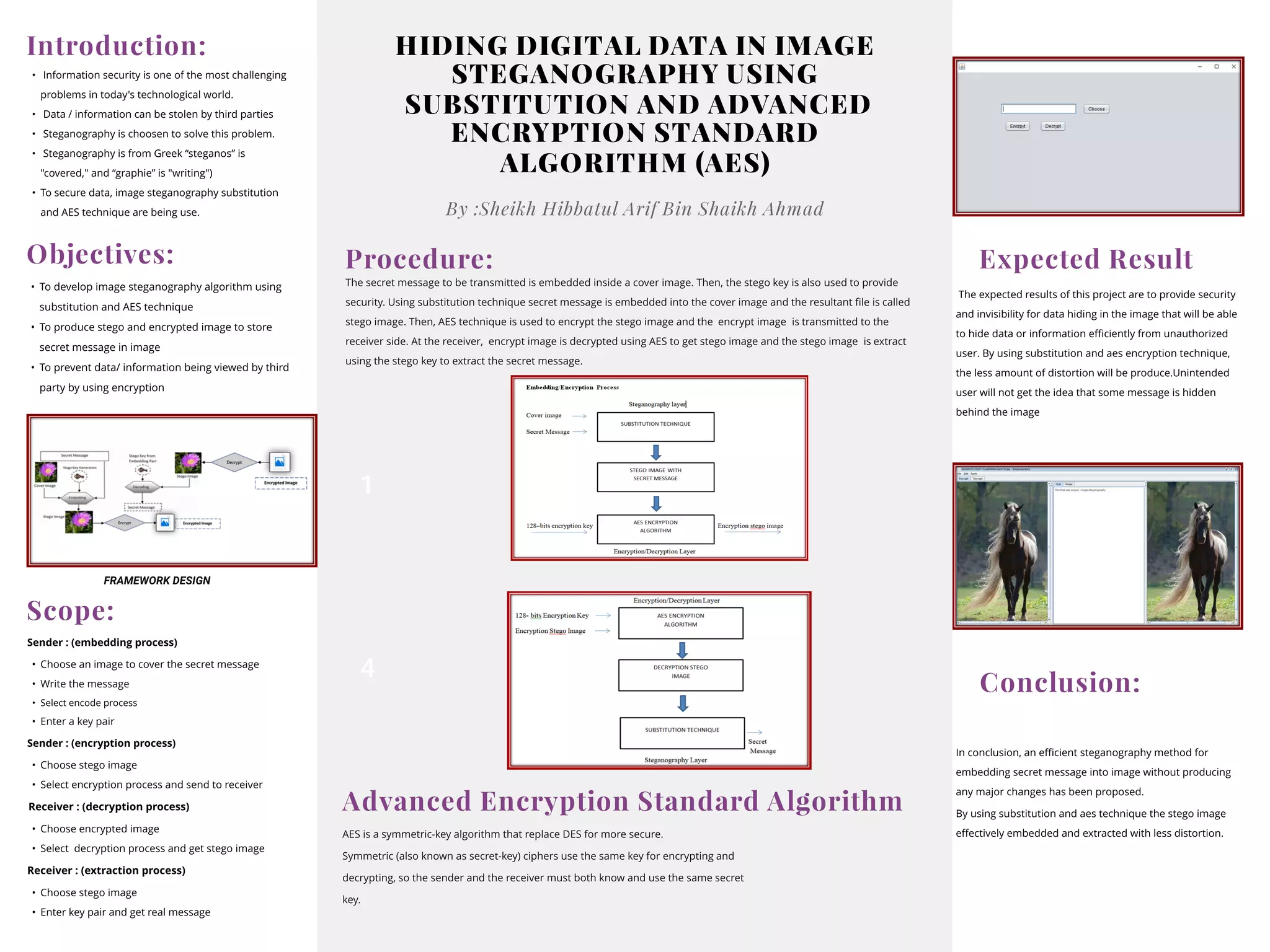 Image steganography using substitution and aes | PPT