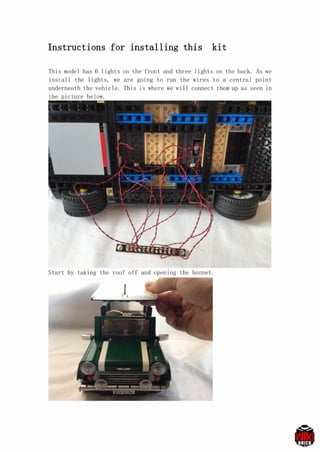 Manual Instruction for LEPIN LEDLIGHT MINI Cooper 21002 | PDF