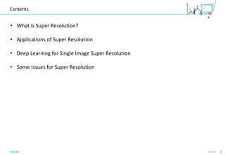 Single Image Super Resolution Overview | PDF