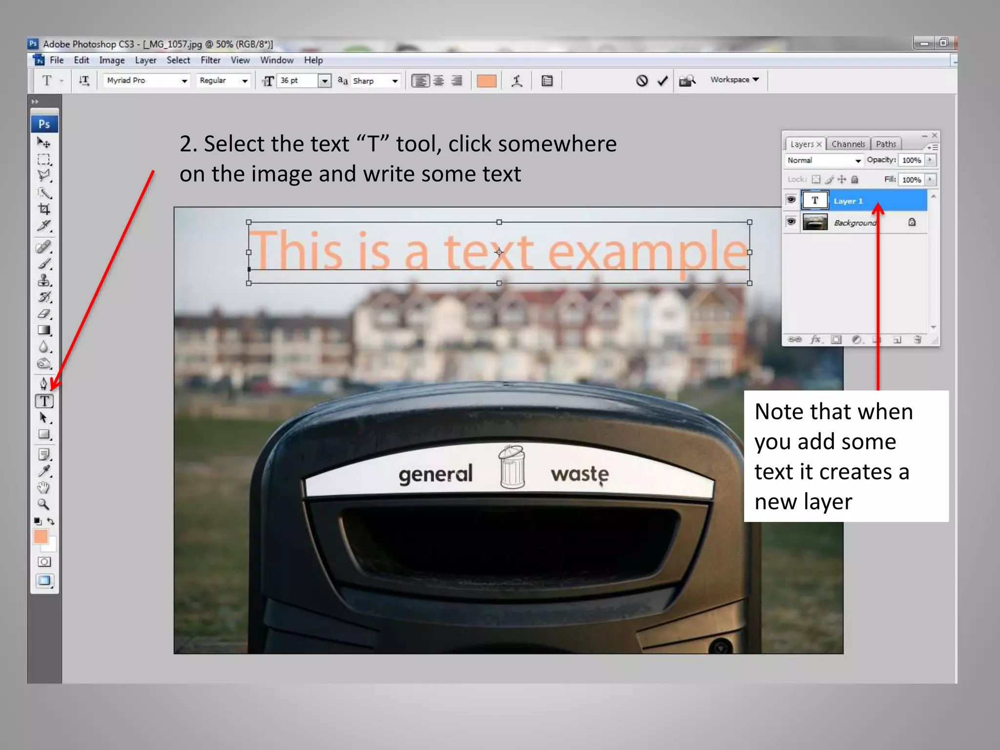 Using Image & text in Photoshop | PPT