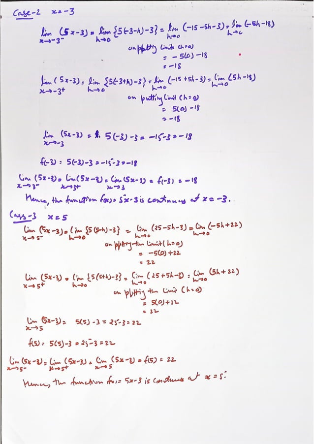 Continuity and Diffrentiability Mathematics Class-12 | PDF