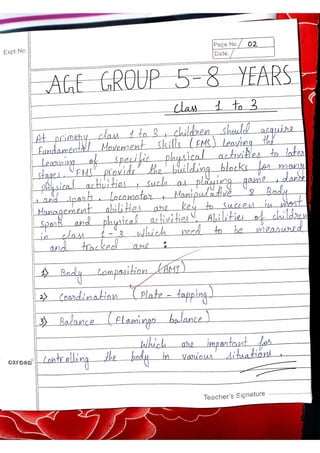 Physical education practical file all three | PDF