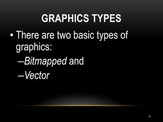 Image types,raster and vector graphics | PDF