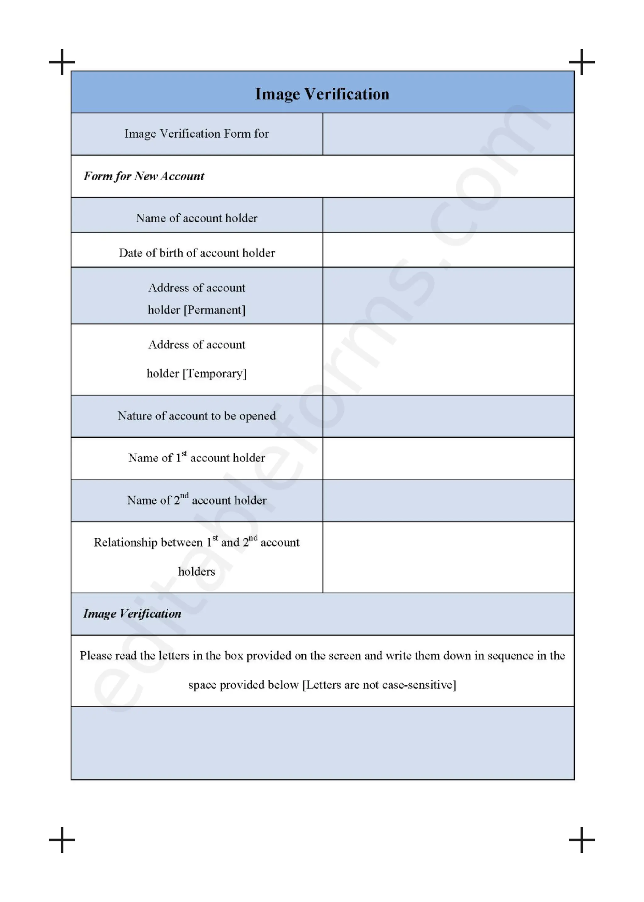 Image Verification Fillable PDF Template | PDF