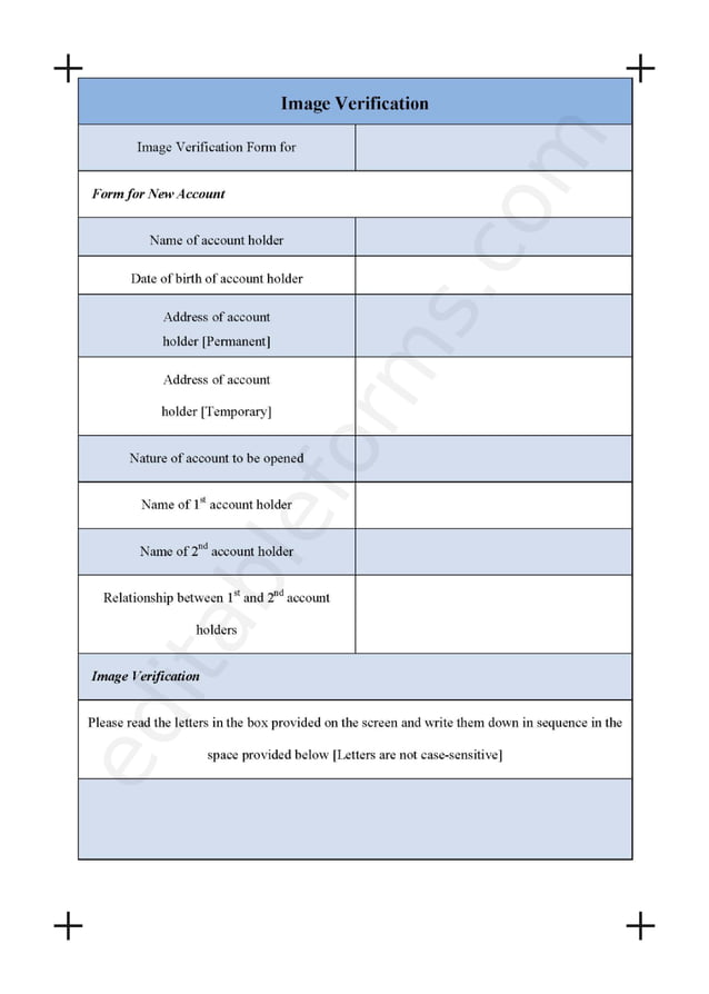 Image Verification Fillable PDF Template | PDF