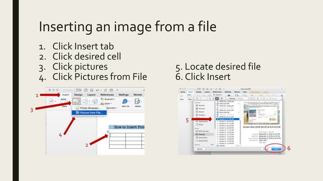 How-to Insert Images into a Table Using Word | PPTX