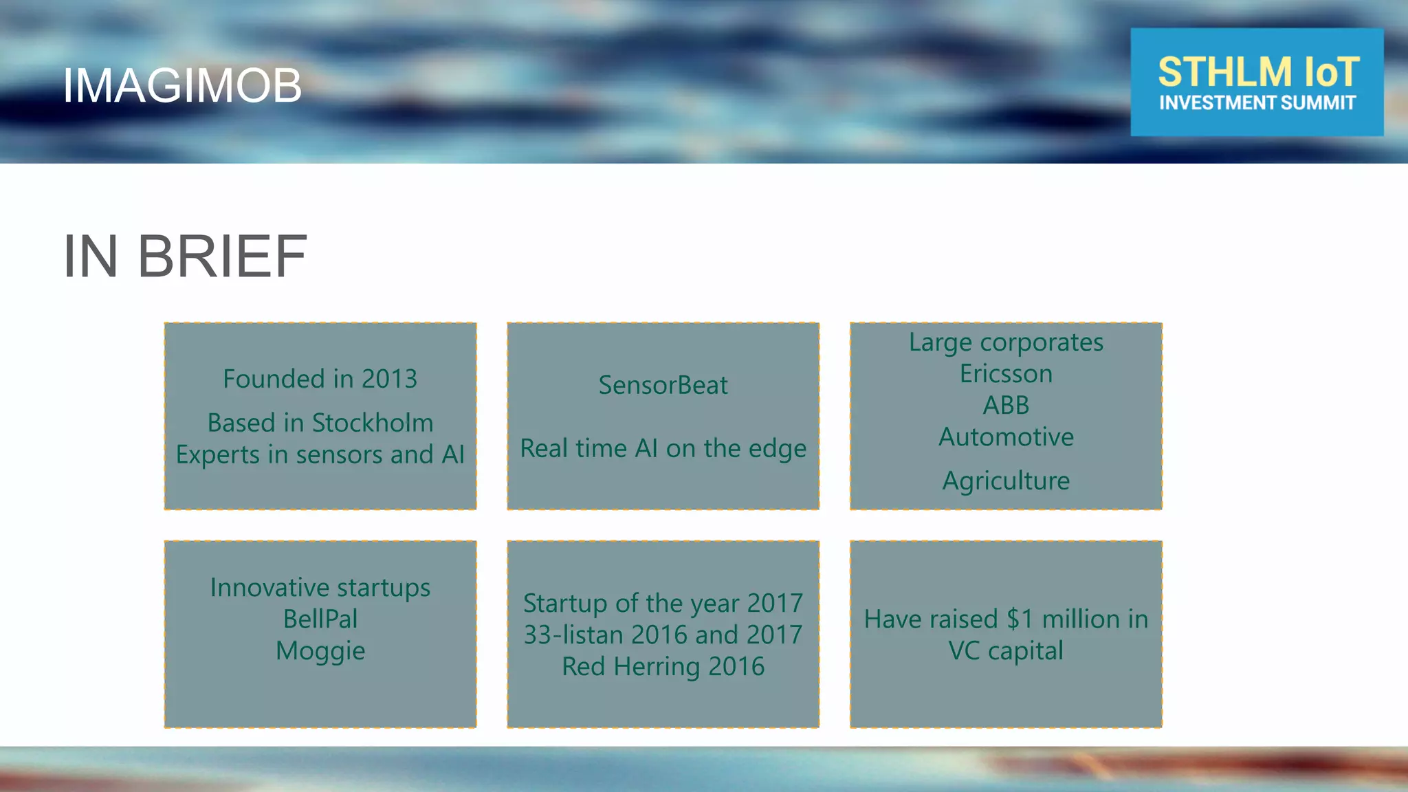 Imagimob presentation at the Stockholm IoT Investment Summit | PPT ...