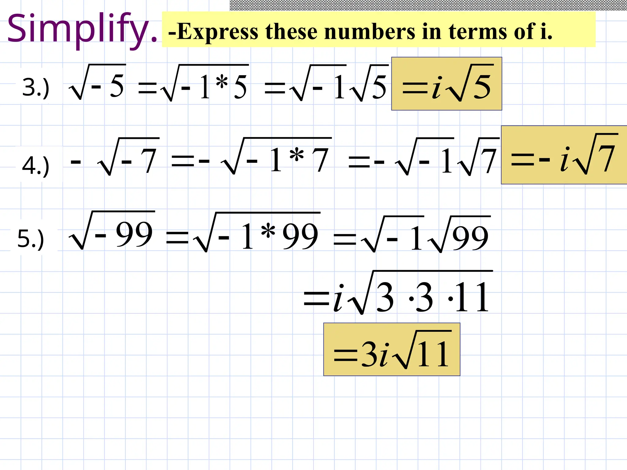 Year 12 Imaginary and Complex Numbers.ppt